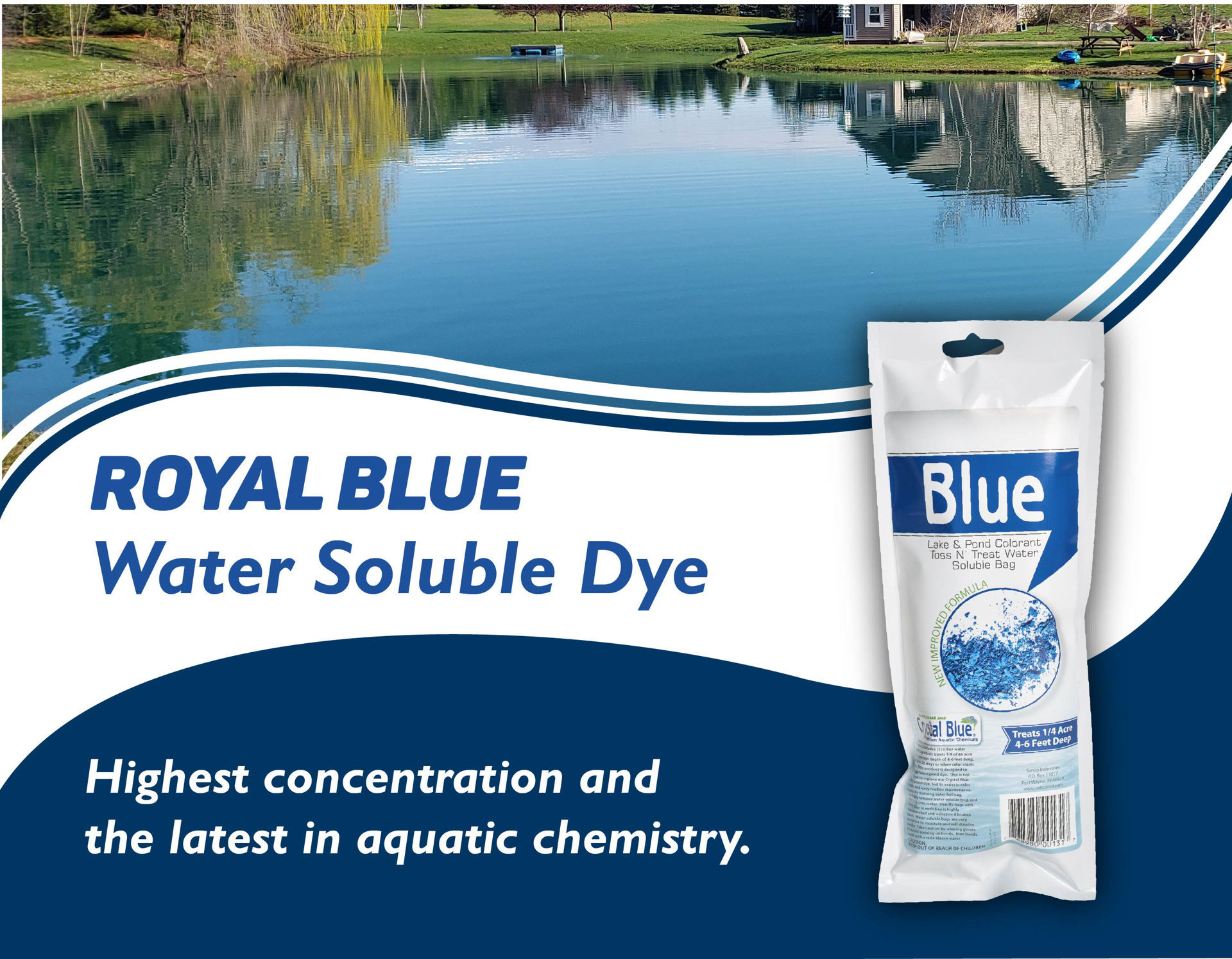 Crystal Blue Pond Dye/Colorant | Sanco Industries | Sanco Industries
